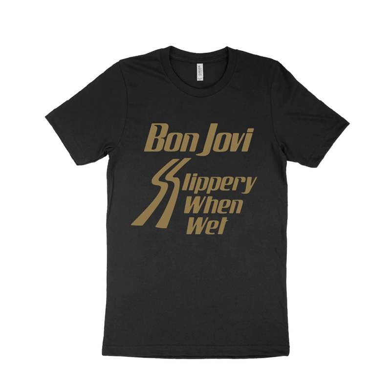 Black Slippery When Wet T Shirt Bon Jovi Official Store